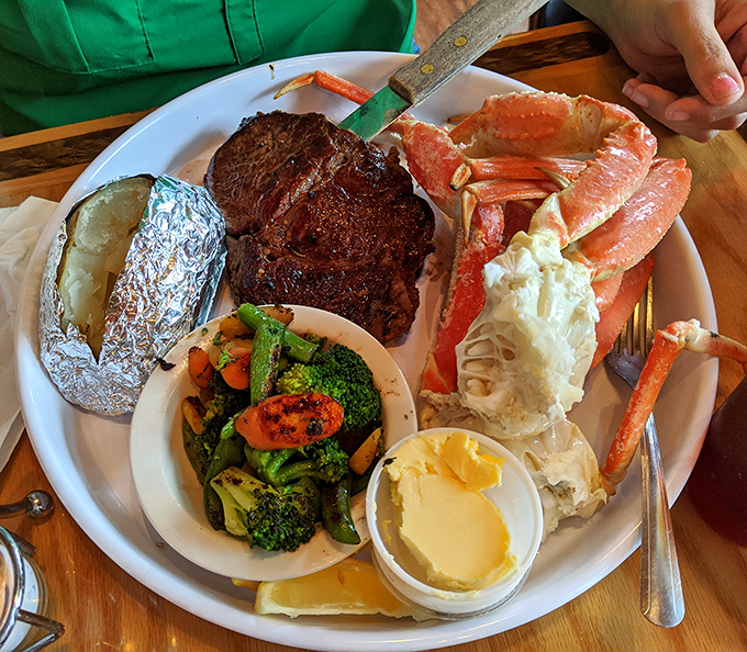 Surf meets turf in spectacular fashion &ndash; those crab legs aren't just a meal, they're an expedition requiring tools, determination, and a bib-worthy reward.