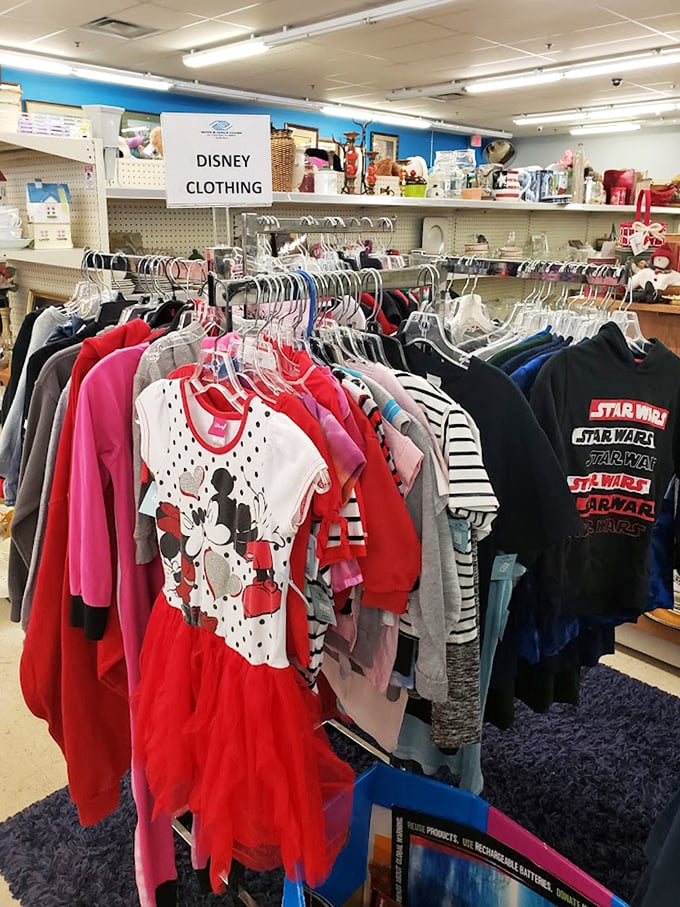 Disney clothing that doesn't require a second mortgage? Star Wars Galaxy's Edge shirts mingle with Minnie dresses in budget-friendly bliss.