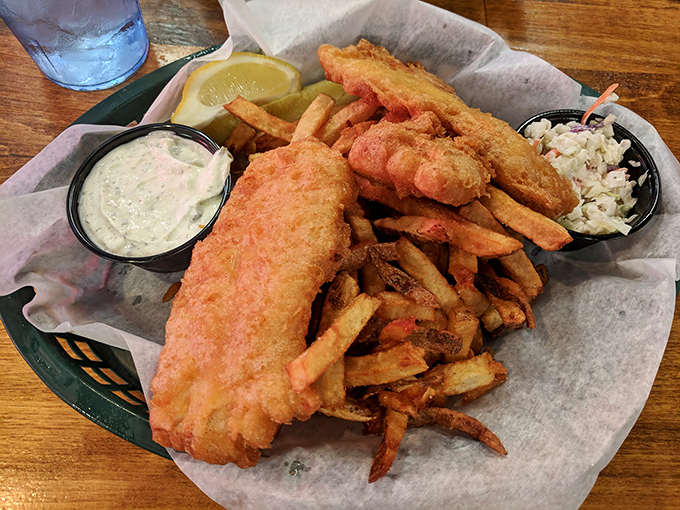 Golden-battered fish that would make Neptune himself jealous, paired with fries that redefine the meaning of crispy.