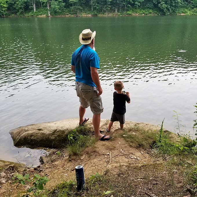 Fishing lessons that last generations. Some kids remember their first bike ride; others remember their first catch at Wolf Run.