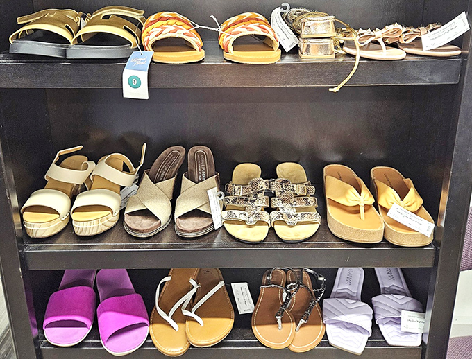 Shoe heaven exists, and it's organized by size! From practical flats to statement sandals, this footwear collection offers second chances for soles seeking their perfect match.