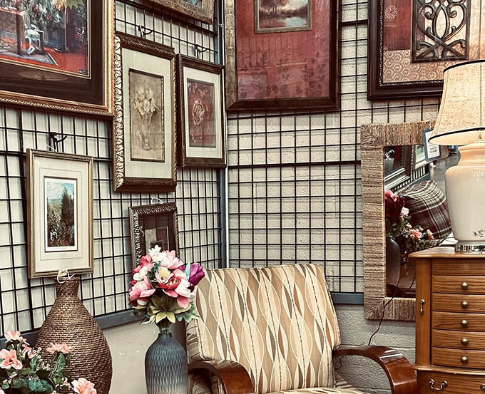 This furniture vignette looks like it escaped from a design magazine and landed here where mortals can actually afford it.