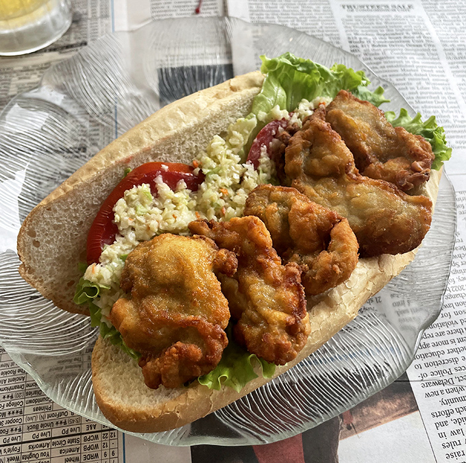 This fried oyster sandwich isn't trying to reinvent comfort food&mdash;it's simply perfecting it one golden, crispy bite at a time.