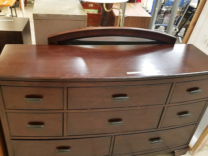 This isn't just a dresser&mdash;it's a time capsule with drawers, waiting to hold someone else's future memories while preserving its mid-century charm.