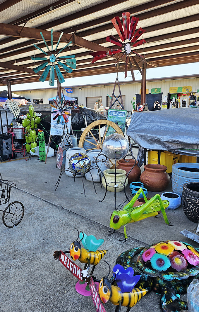 Garden art that makes you smile! From whimsical windmills to giant insects, these outdoor decorations transform ordinary yards into conversation pieces.