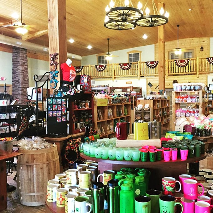 Pistachio paradise awaits inside, where everything from mugs to magnets celebrates the humble nut that built an empire in the desert.