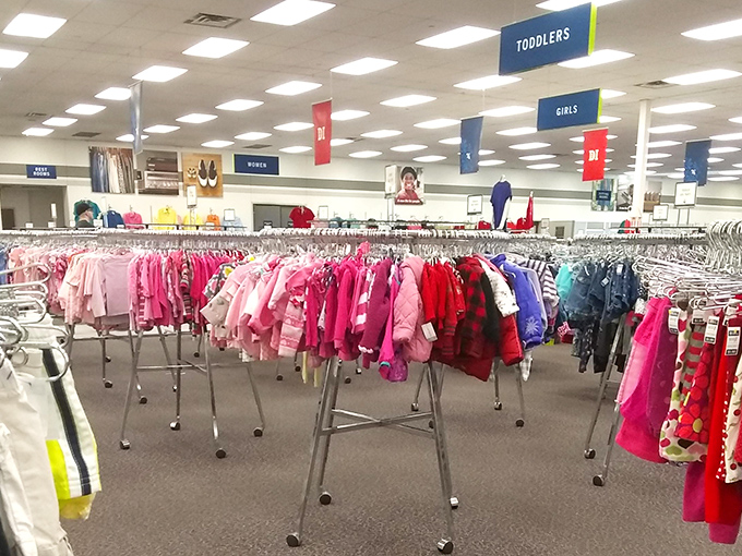 Tiny fashionistas start their style journeys here, where adorable pink coats hang like cotton candy waiting to be plucked.