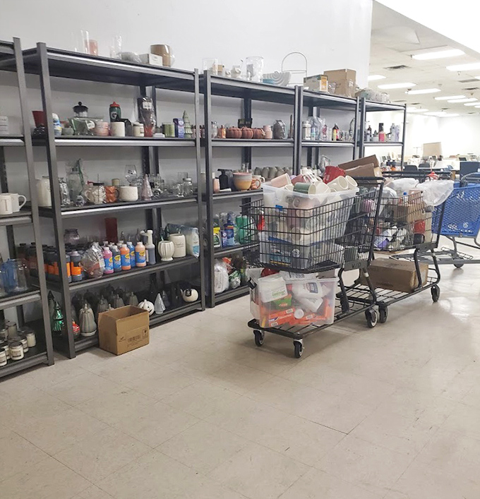 That overflowing cart tells you everything about how impossible it is to leave here with just one item.