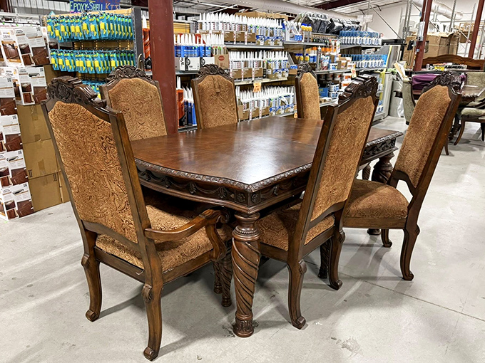 This dining table isn't just furniture&mdash;it's a future family heirloom where Thanksgiving arguments and birthday celebrations are destined to happen.