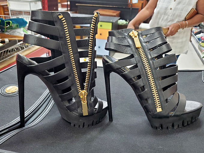 Platform heels with zippers that scream "disco never died" &ndash; John Travolta would definitely approve of these babies.