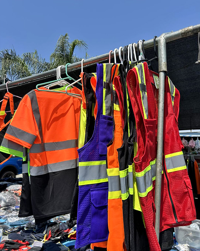 Safety gear that screams "I'm visible!" Perfect for construction workers or anyone trying to avoid being run over by enthusiastic bargain hunters.