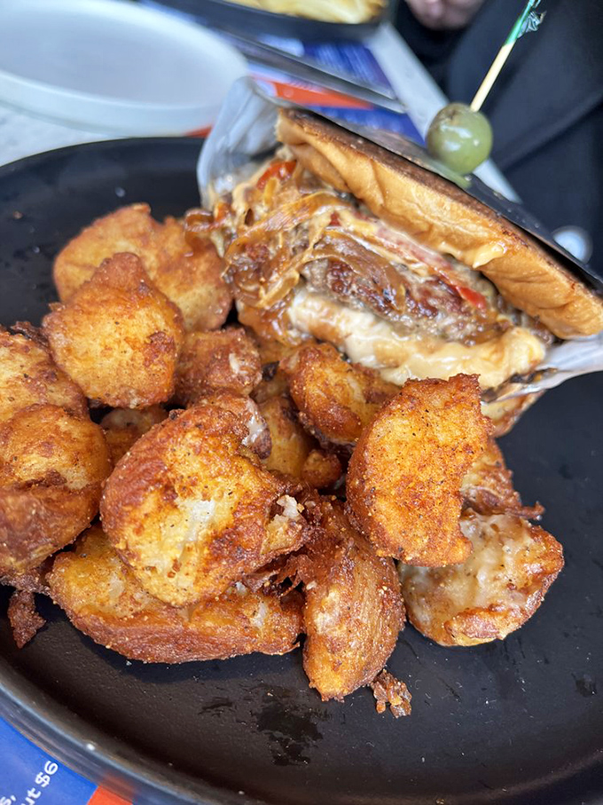 These aren't just home fries; they're golden-brown potato perfection that makes you wonder if they've somehow tapped into your childhood memory of ideal crispiness.