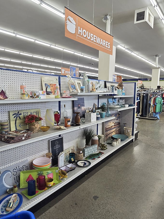 Beach-themed d&eacute;cor meets practical kitchenware in the housewares section. That pineapple-shaped something-or-other you never knew you needed? It's probably here.