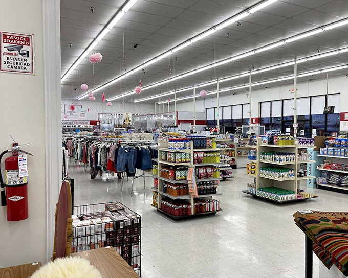 Another view of the sprawling interior reveals the store's clever organization system &ndash; a retail Dewey Decimal that transforms chaos into consumer paradise.