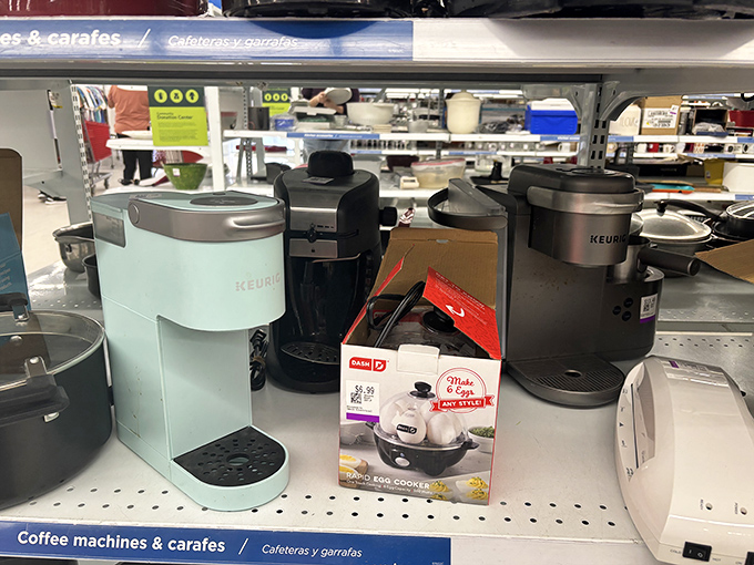 Coffee makers lined up like candidates at a debate, each one promising to transform your mornings for a fraction of retail price.
