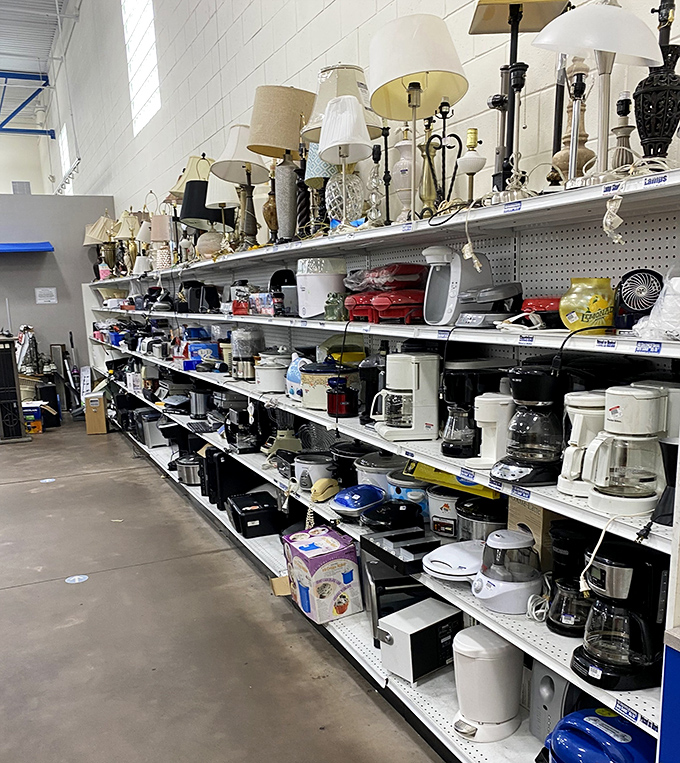 Lamp heaven meets coffee maker paradise. For every kitchen gadget that died in your service, ten more await adoption here.