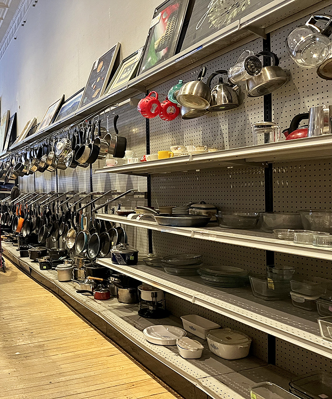 Kitchen utensil heaven&mdash;where future chefs and garage apartment dwellers alike can find that perfect pan without breaking the bank.