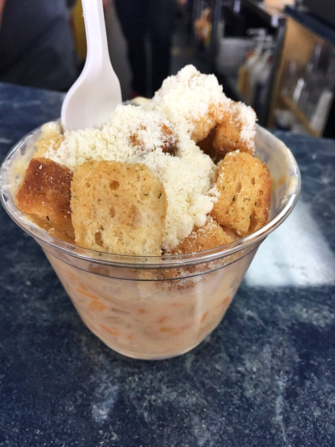 Mac and cheese in a cup? It's like someone took your childhood comfort food and made it portable. Genius knows no bounds.