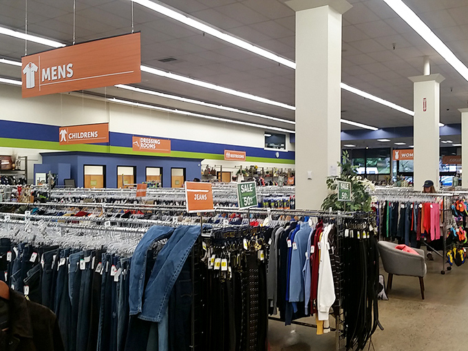 Men's department or time machine? These racks might contain that perfect flannel from the 90s you've been missing since college.