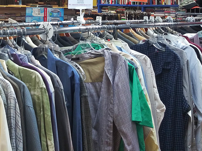 Men's shirts hanging like soldiers at attention, ready to report for duty in your closet.