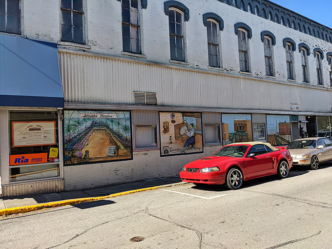 Murals tell Ligonier's story on downtown walls, turning everyday errands into accidental art appreciation sessions.