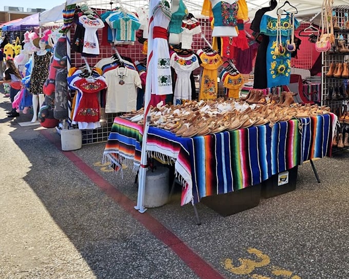 Cultural crossroads where colorful Mexican textiles meet Oklahoma shoppers. These vibrant garments bring a splash of international flair to the Sooner State.