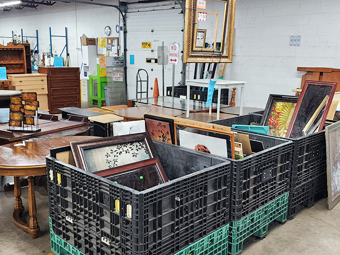 Art without pretension&mdash;where else can you find someone's abandoned living room masterpiece next to frames that have seen better decades?