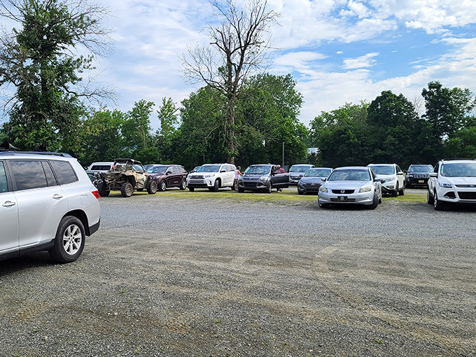 The packed parking area tells the story&mdash;Jake's isn't just a market, it's a weekend destination for bargain hunters from across the state.