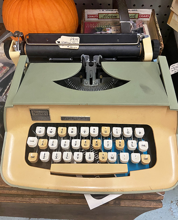 A Sears typewriter that typed countless love letters, college essays, and possibly the great American novel that never made it to publication.