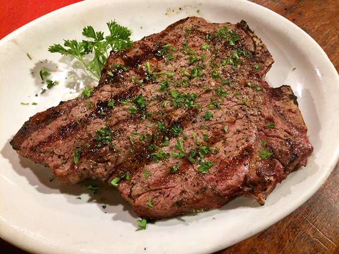 A porterhouse this perfectly cooked deserves its own standing ovation, or at least a moment of respectful silence before digging in.