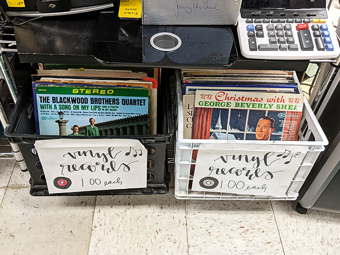 Vinyl treasures at a dollar each&mdash;where George Beverly Shea's Christmas album might become your new ironic party soundtrack or genuine December favorite.