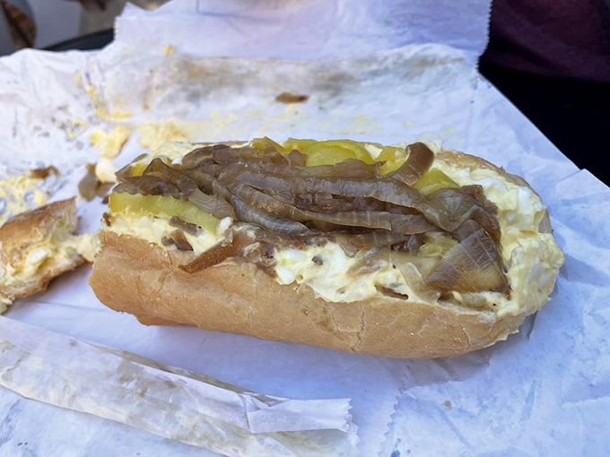 The cheese steak with onions&mdash;where gooey American cheese embraces perfectly grilled beef in a dance as old as Philadelphia itself.