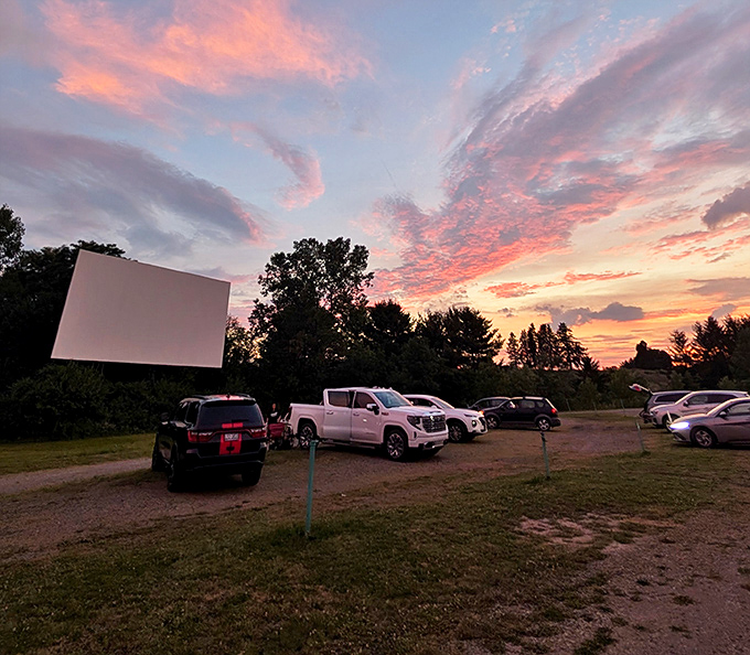 Cotton candy skies provide the perfect backdrop before the main feature. Mother Nature's opening act never disappoints.
