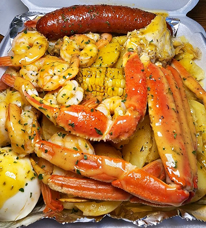 A proper seafood boil with all the fixings, because sometimes more really is more.