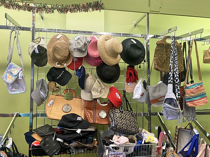 A hat and handbag bonanza where yesterday's accessories become tomorrow's vintage finds at fraction-of-retail prices.