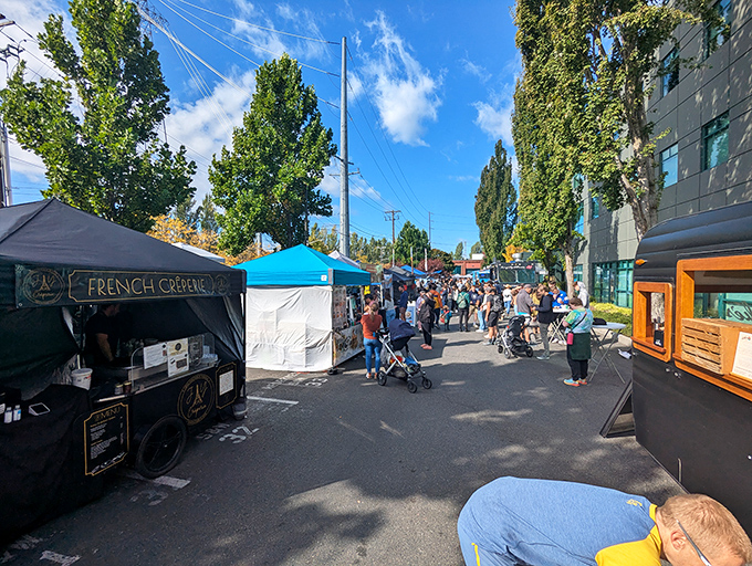 Food trucks and vendor stalls create the perfect shopping fuel stations. Nothing enhances bargaining skills like the energy boost from freshly prepared street food.