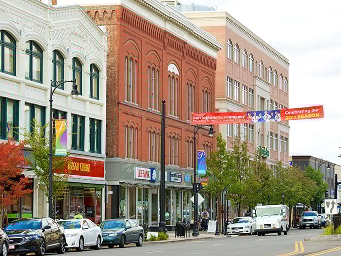 The downtown streetscape blends retail therapy with architectural eye candy, proving small cities can compete with big-city shopping without big-city prices.