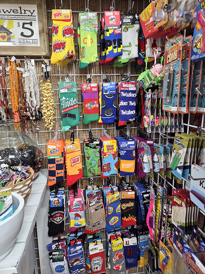 Sock heaven for the whimsically inclined! Nothing says "I've embraced Florida living" like Oreo-themed footwear and flamingo ankles.