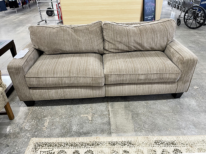 This neutral sofa could be the Switzerland of your living room&mdash;getting along with any decor while offering a comfy spot for Netflix marathons.