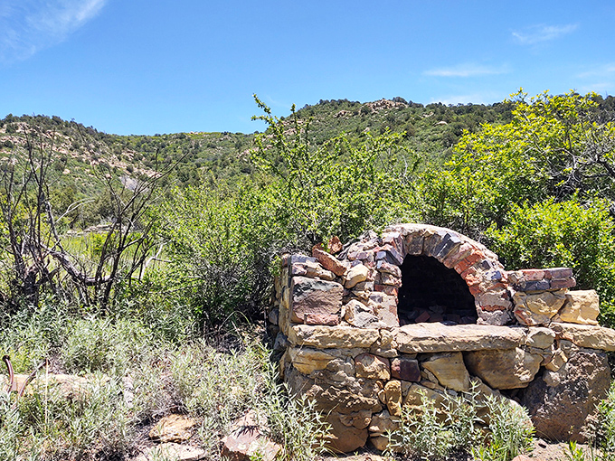 This stone oven whispers tales of Sugarite's mining past. Once warmed hungry workers, now fascinates curious hikers exploring history's backyard.