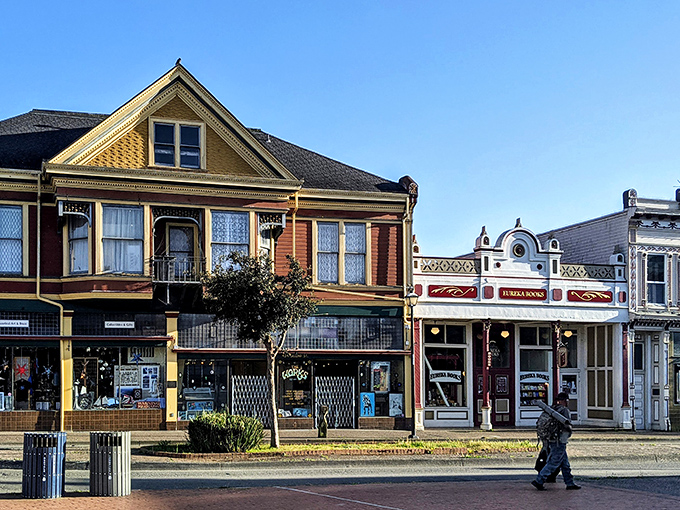 These Victorian-era storefronts house local businesses where shopkeepers still greet you by name, not by your loyalty app status.