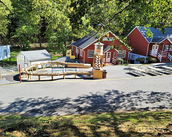 Red barns and mini-golf? Crystal Cave's surface attractions offer family fun for those who prefer their adventures in sunlight.