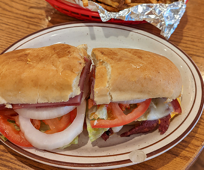 This sandwich isn't just stacked &ndash; it's architectural. Fresh veggies and hearty fillings create the skyscraper of sandwiches your lunch hour deserves.