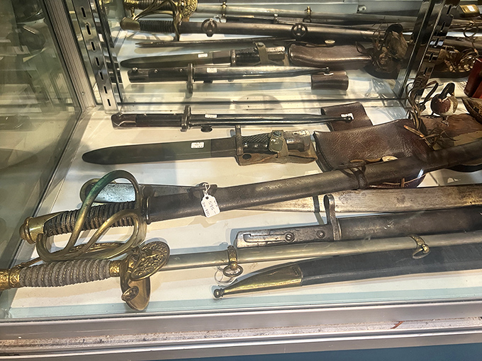 Swords that have seen more history than your high school textbook. One man's ancient weapon is another's perfect statement piece above the fireplace.