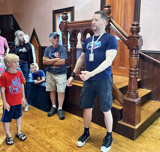 Inside Lucy's wooden interior, tour guides share tales of her colorful past with wide-eyed visitors. The staircase alone is worth the climb.