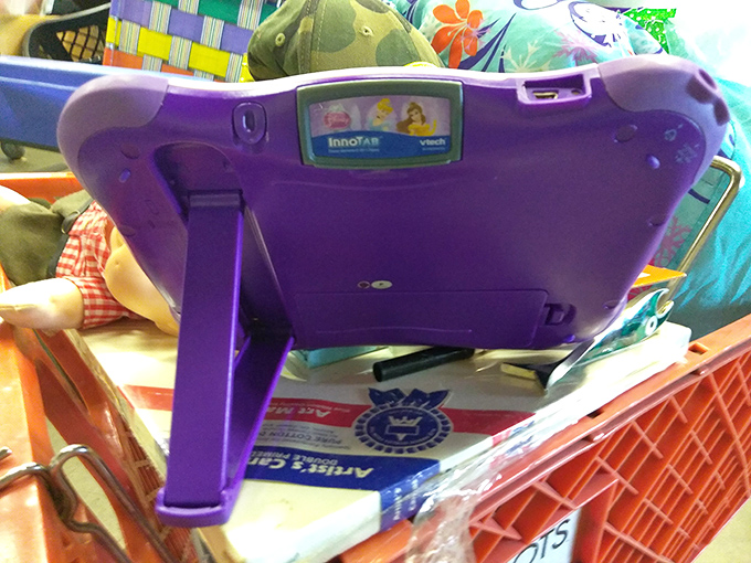 Childhood nostalgia at bargain basement prices. This purple VTech tablet might launch the next tech genius or simply buy parents fifteen minutes of peace.