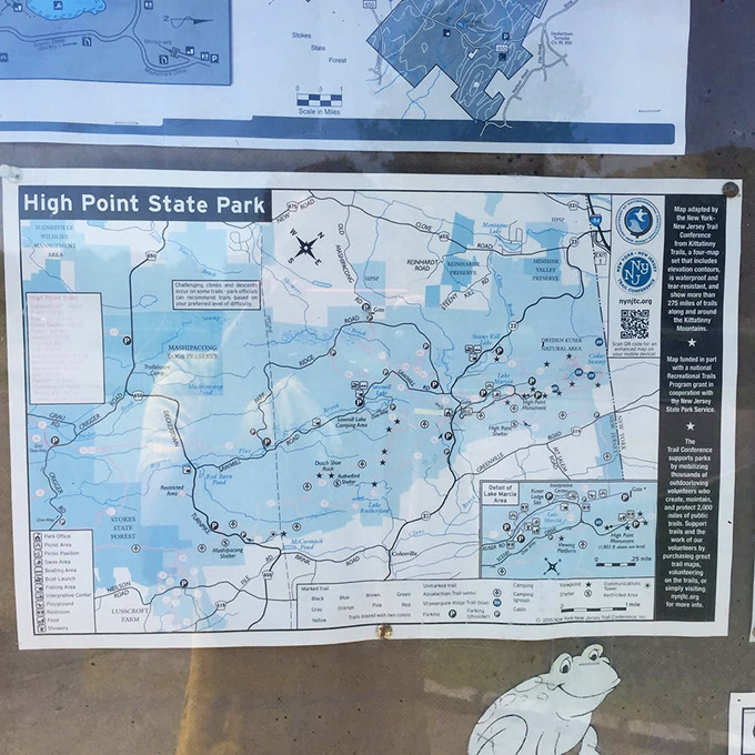 The treasure map to New Jersey's rooftop playground. Every squiggly line represents another opportunity to get gloriously lost in nature.