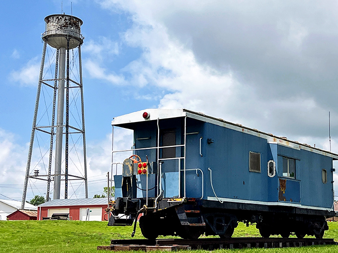 This vintage train caboose adds even more charm to Belle's collection of delightful throwback attractions.