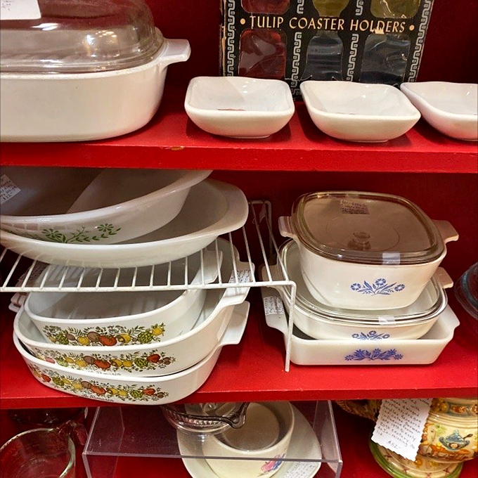 The holy grail of vintage kitchenware&mdash;Corningware with those unmistakable cornflower patterns. Your mother's casseroles never tasted better than from these dishes.