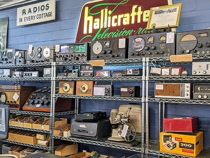 Radio heaven! This collection of vintage Hallicrafters would make any analog enthusiast weak in the knees.